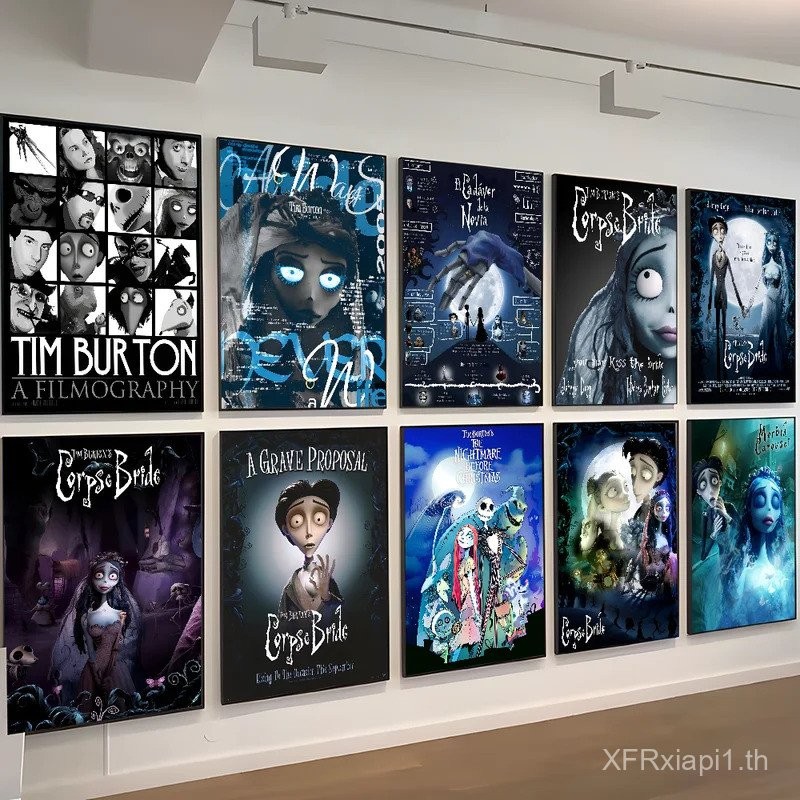 T-TIM BURTON C-Corpse B-Bride ภาพยนตร์คลาสสิกโปสเตอร์ภาพยนตร์ Room Bar ...