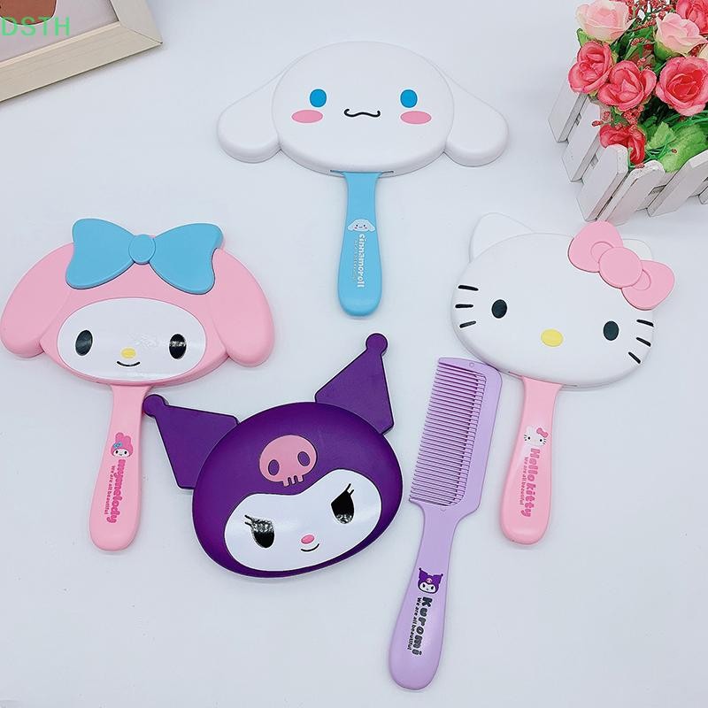 DSTH การ์ตูน Sanrio Hello Kitty Kuromi Melody Kawaii กระจกหวีชนิดบรรจุ ...