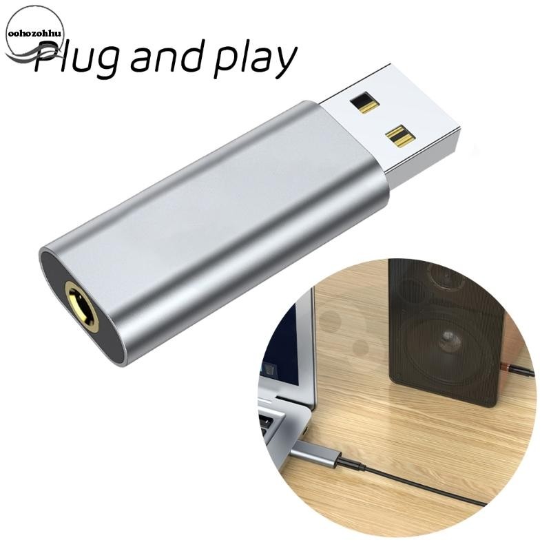 Ooh USB to Jack USB การ์ดเสียงภายนอก 3 5 มม.อะแดปเตอร์ 2 in 1 USB A ถึง ...