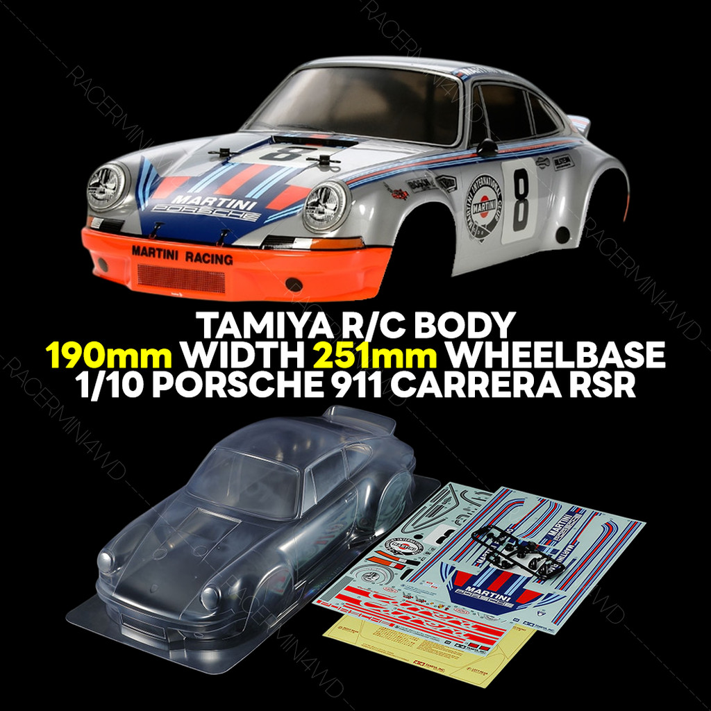 TAMIYA 1/10 R/C Porsche 911 Carrera RSR Body Parts Set (251mm) 51543 ...