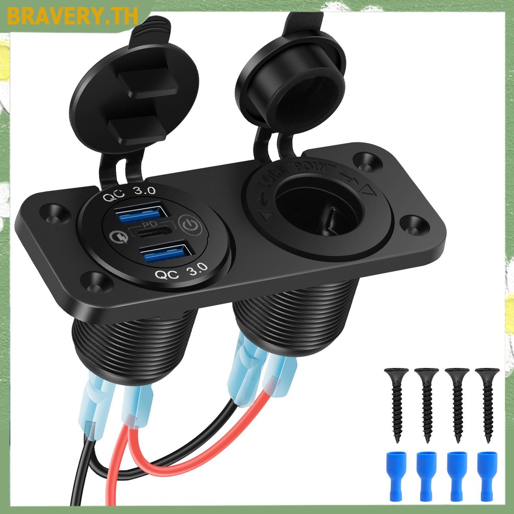 Marine USB Outlet แผงซ็อกเก็ต 12V PD3.0 และ Double QC3.0 พอร์ต USB Car ...