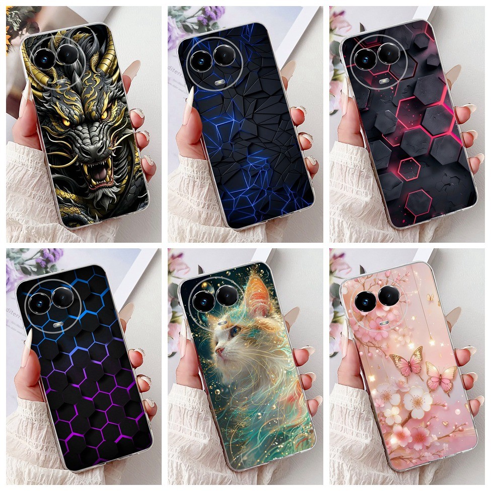 ปลอกใสสําหรับrealme 11 5G RMX3780 11X RMX3785 เคสโทรศัพท์ความงามสําหรับ ...