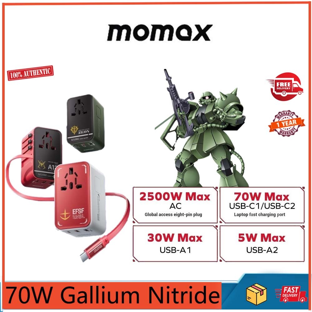MOMAX Gundam Joint Limited Edition 70W 1 โลกแกลเลียมไนไตรด์ Travel ...