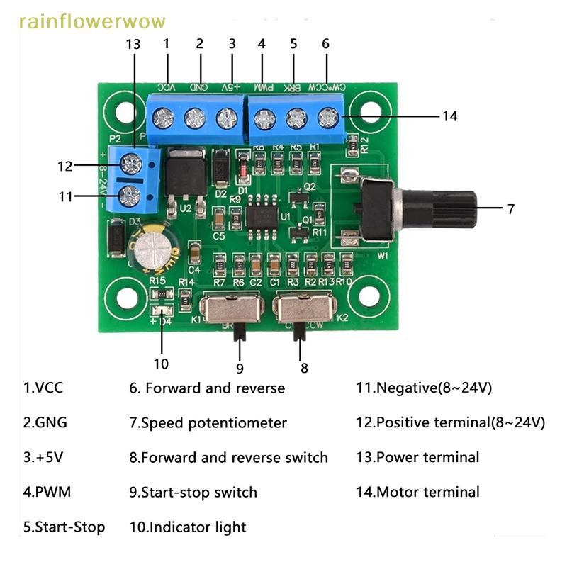 C&B DC 8V-24V Brushless DC Motor Driver Controller Board PWM Driver Fan ...
