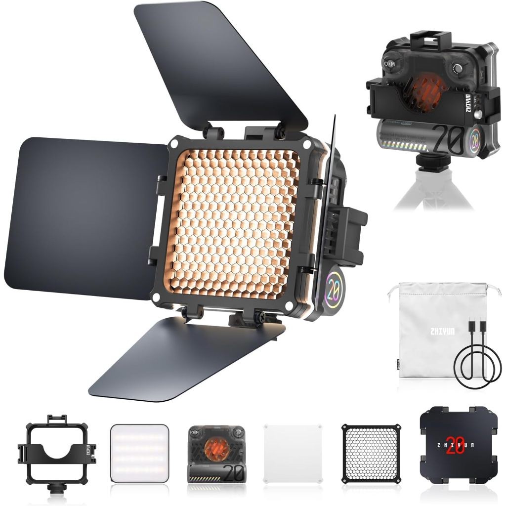 Zhiyun FIVERAY M20 Bi-Color Fill Light 2700-5600K ไฟต่อเนื่อง 20W ...