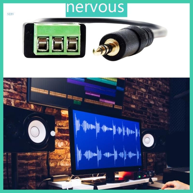 NERV 3 5 มม. 1 8 นิ้วชาย 3Pin สกรู Terminal หญิง AUXs หูฟัง Balum สาย ...