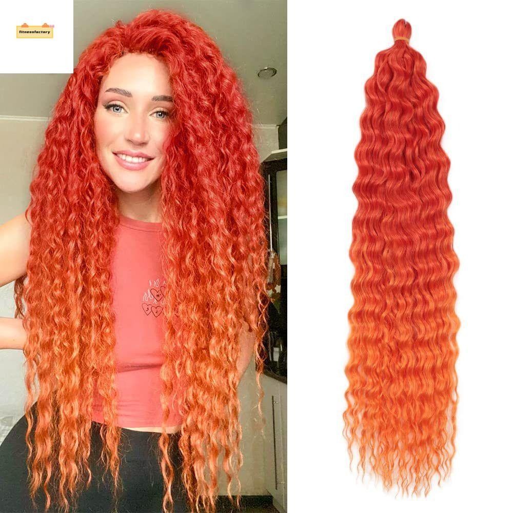 FITNESSFACTORY Twist ถักผม, Afro Curly Hair Water Wave Braiding Hair ...