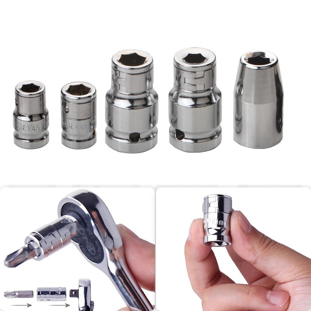 (ใหม่) 1/4 3/8 1/2 Ratchet Socket Adapter Socket Hex Bit Holder ...