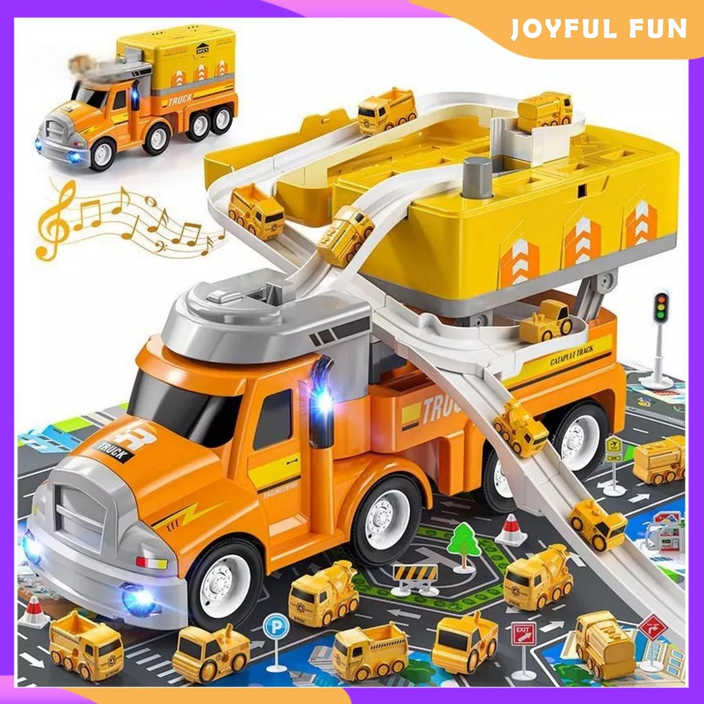 9 in 1 Die Casting วิศวกรรมรถบรรทุกของเล่นเพลงรถบรรทุกแผนที่ ...