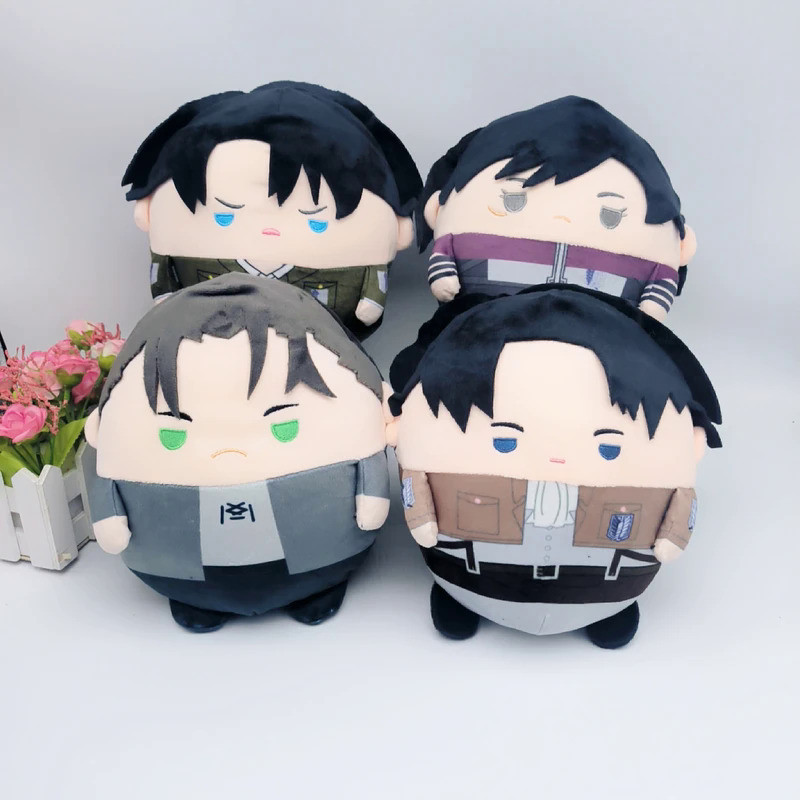 Anime Attack on Titan Plush Doll EREN MIKASA Levi·Ackerman Stuffed Toys ...