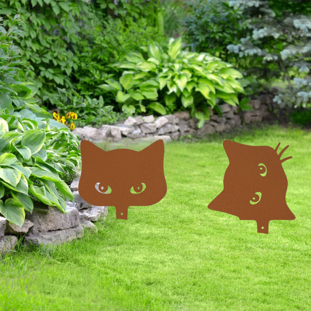 2 ชิ้น Silhouette Peeping Cat โลหะ Plug-in เปลี่ยนพื้นที่ของคุณด้วย ...