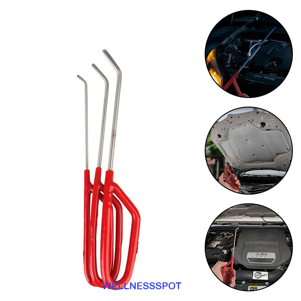 Wellnessspot 3 ชิ้น Paintless Dent Repair Rods, สแตนเลสเครื่องมือบํารุ ...