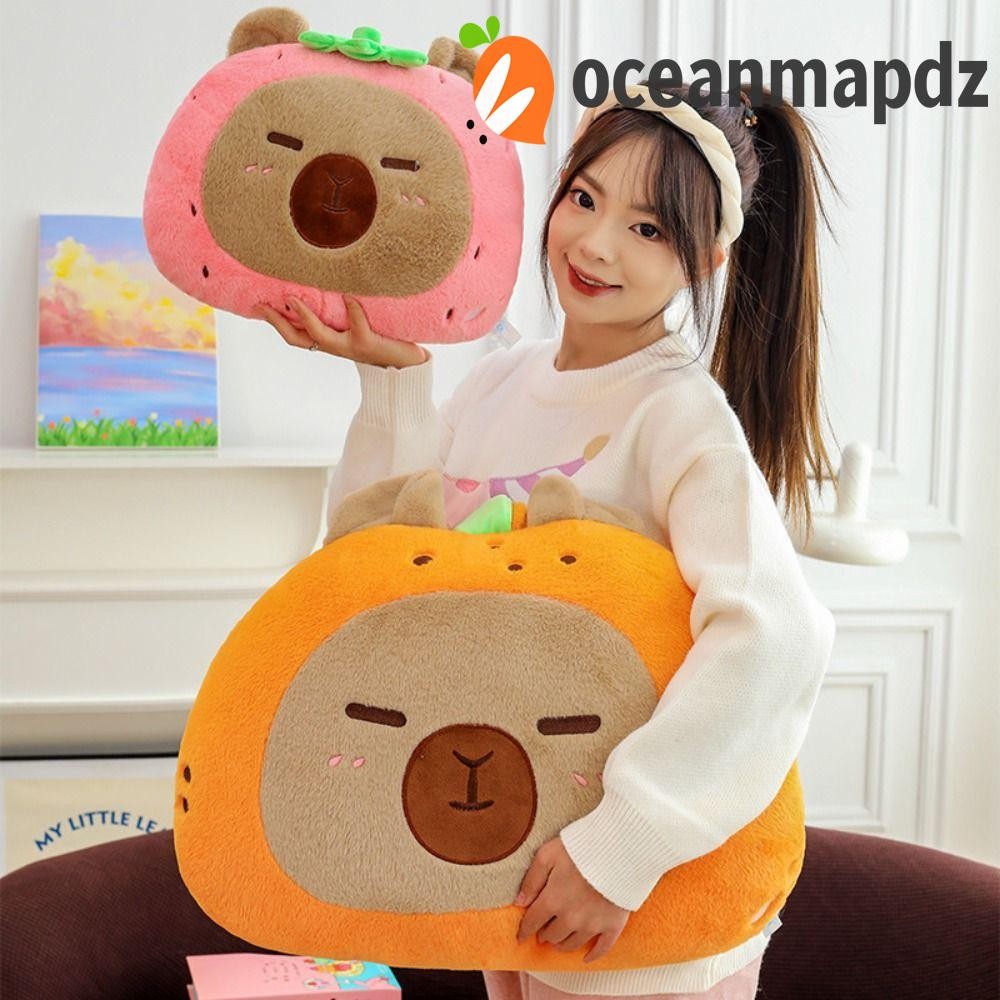 Oceanmapdz Capybara หมอนตุ๊กตา,นุ่มจําลอง Capybara โยนหมอน, Kawaii การ์ตูน 38 ซม.ปุย Capibara ...