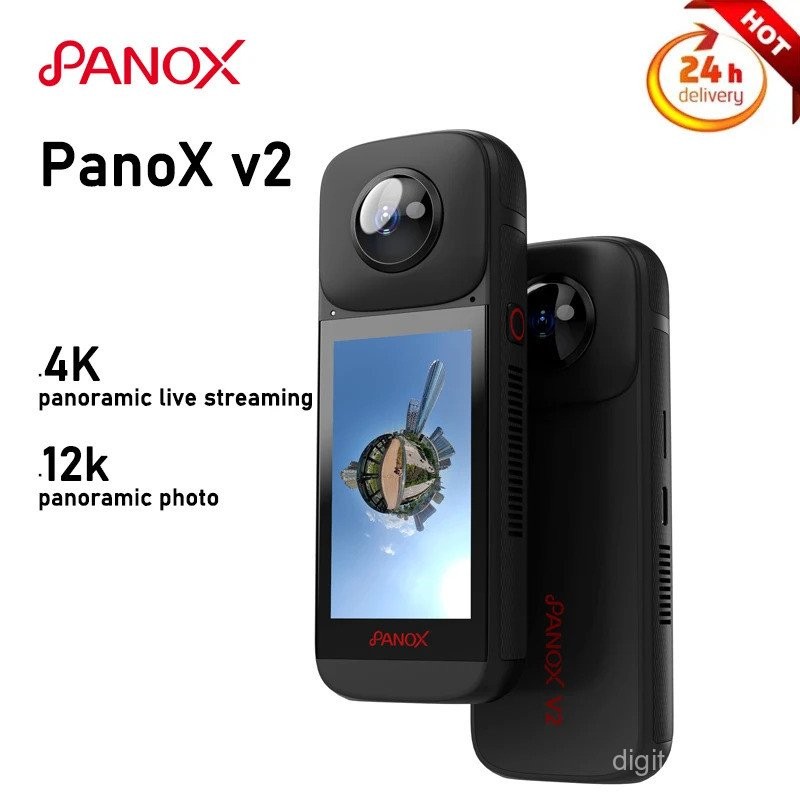 Panox V2 12พัน360 ° กล้องแอ็คชั่นพาโนรามาขั้นสูง5.7K30Fps คุณภาพวิดีโอ128กิกะไบต์ความจุหน่วย ...