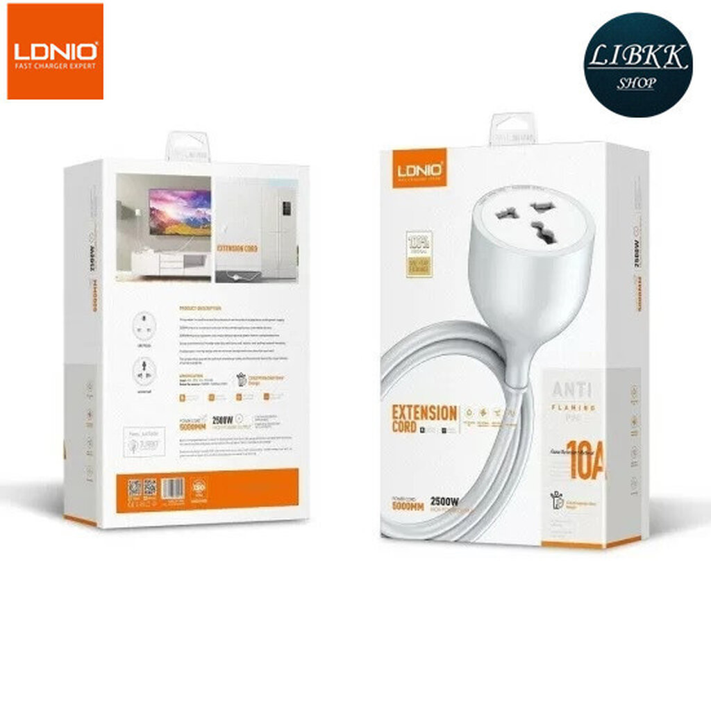 LDNIO LDNIO SC1017 ปลั๊กต่อขยาย Socket Power Strip 10A 2500W สายไฟพ่วงอเนกประสงค์ EXTENSION CORD ...