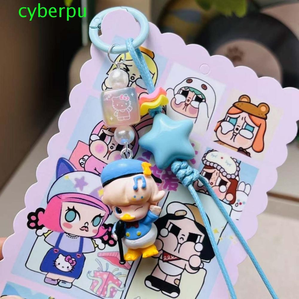 CYBERPULSE Dimoo Key Ring, Star Silica Gel Flocking Doll Keychain ...
