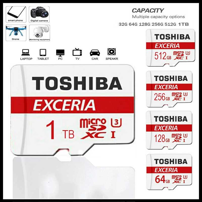 Toshiba micro sd TF การ์ดหน่วยความจํา 32GB/64GB/128GB/256GB/512GB/1TB micro sd TF การ์ดหน่วย ...
