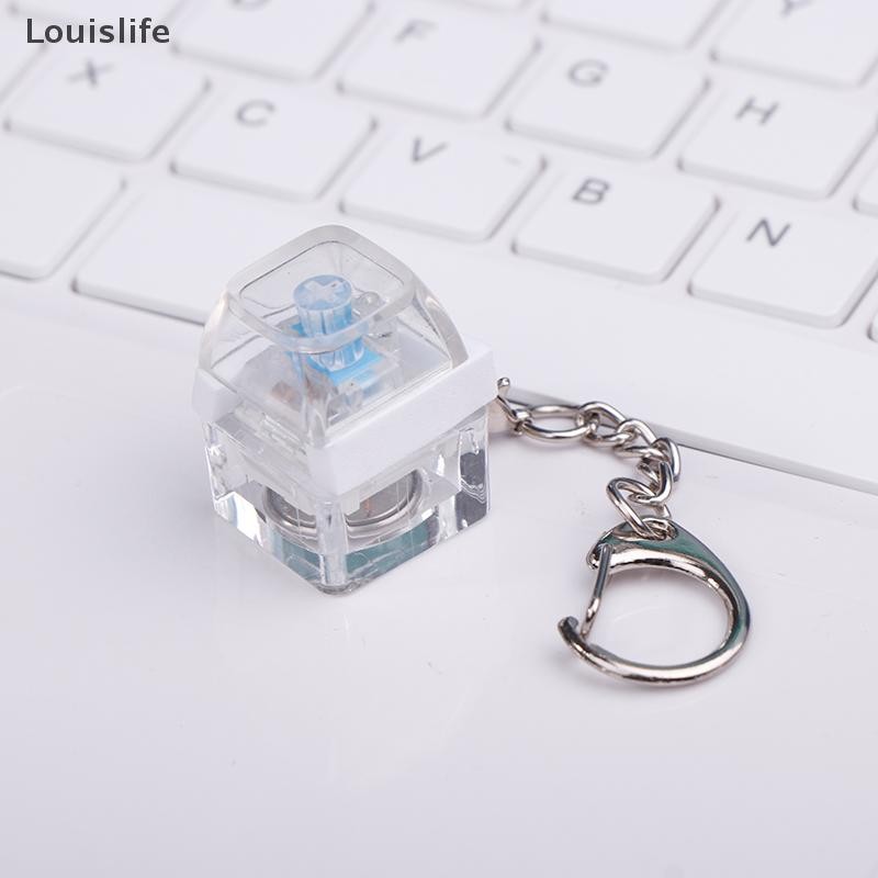 LLPH สวิทช์พวงกุญแจไฟ LED คีย์บอร์ด Fidget ของเล่น Keycap ความเครียด ...