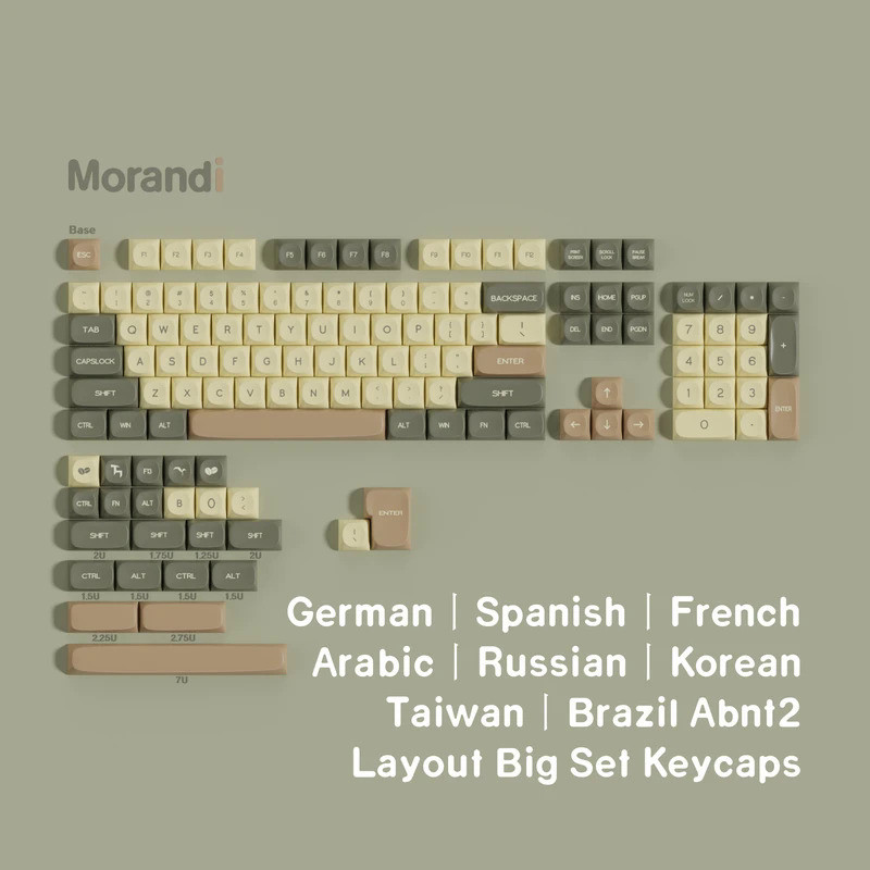 Moa Morandi Pbt Keycaps 7u Alice Layout Space Keys Big Set Key Caps ...