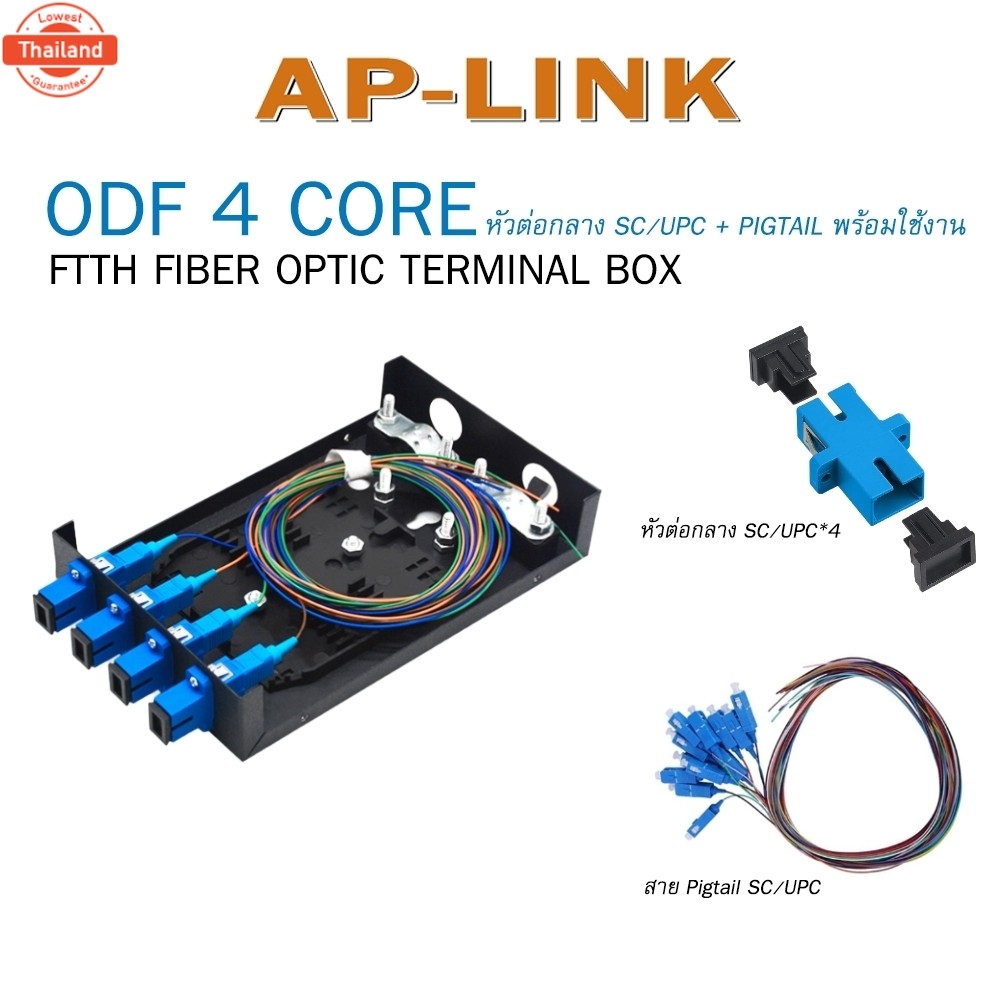 ODF RACK MOUNT 4 Core 8 Core ชนิดหัว SC Optical Fiber Patch Panel 1U ...