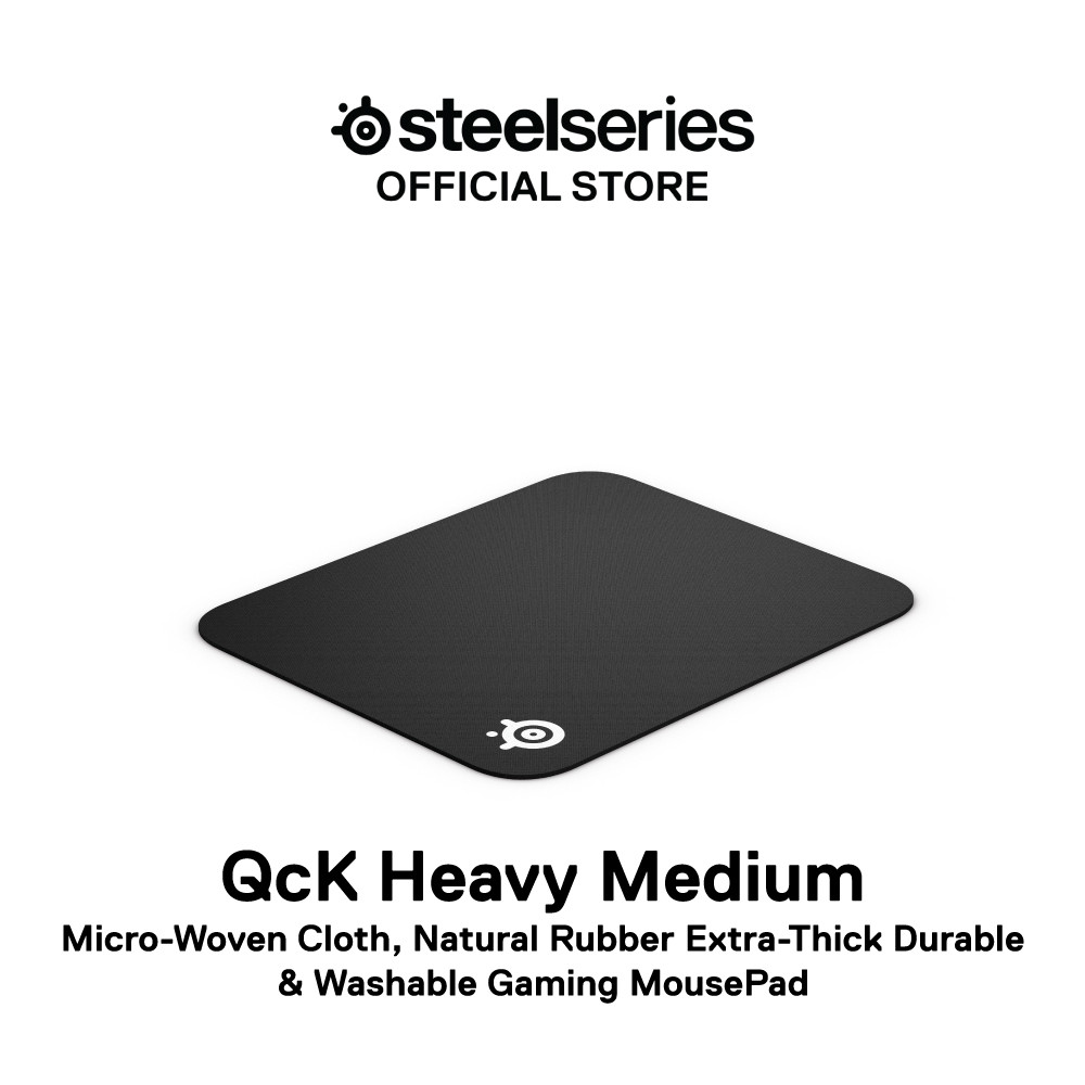 SteelSeries QcK Heavy Medium Micro-ทอผ้าทนทานและล้างทําความสะอาดได้ Gaming MousePad (320 มม.x ...