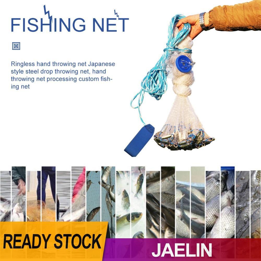 ตาข่ายตกปลา สายไนลอน โยน Fishnet Hand Cast Network Fishing Net Cages ...