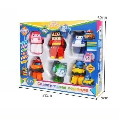 Transforming Police Car Polly Toy ทีมกู้ภัย Transforming Robot | Shopee ...