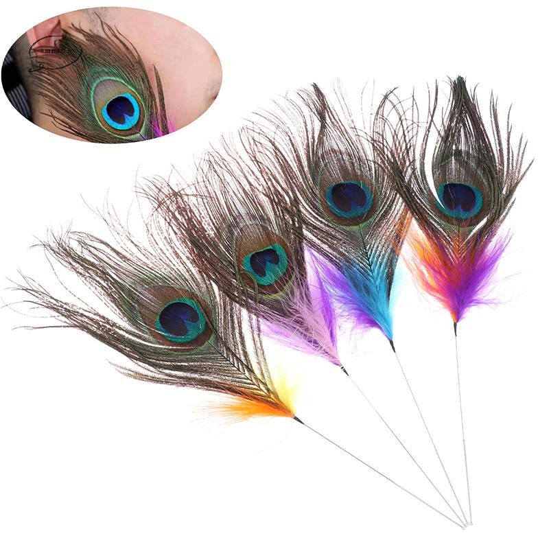 Parade 1 ชิ้นนกยูง Feather Earpick Wax Remover Curette หูขุดเครื่องมือ ...