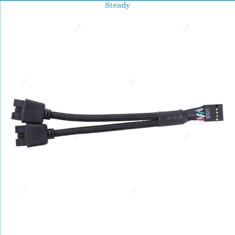 Stedy 9Pin USB Header หญิง 1 ถึง 2 ชายสายต่อการ์ดเดสก์ท็อป 9-Pin USB ...