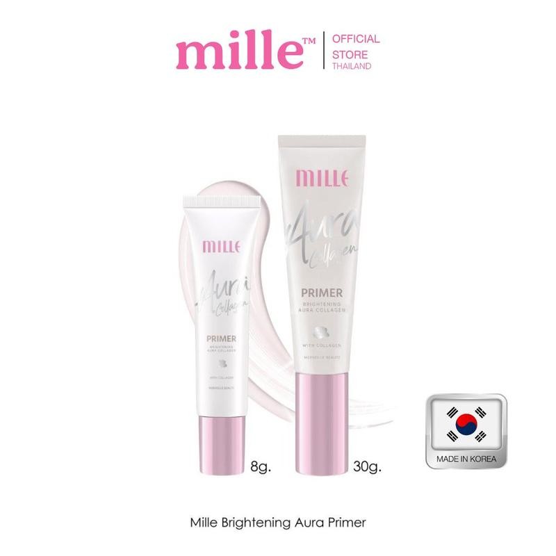 Mille ออร่าไพรเมอร์ Brightening Aura Primer Cream ใช้ลงบนผิวหน้าหลังจาก ...