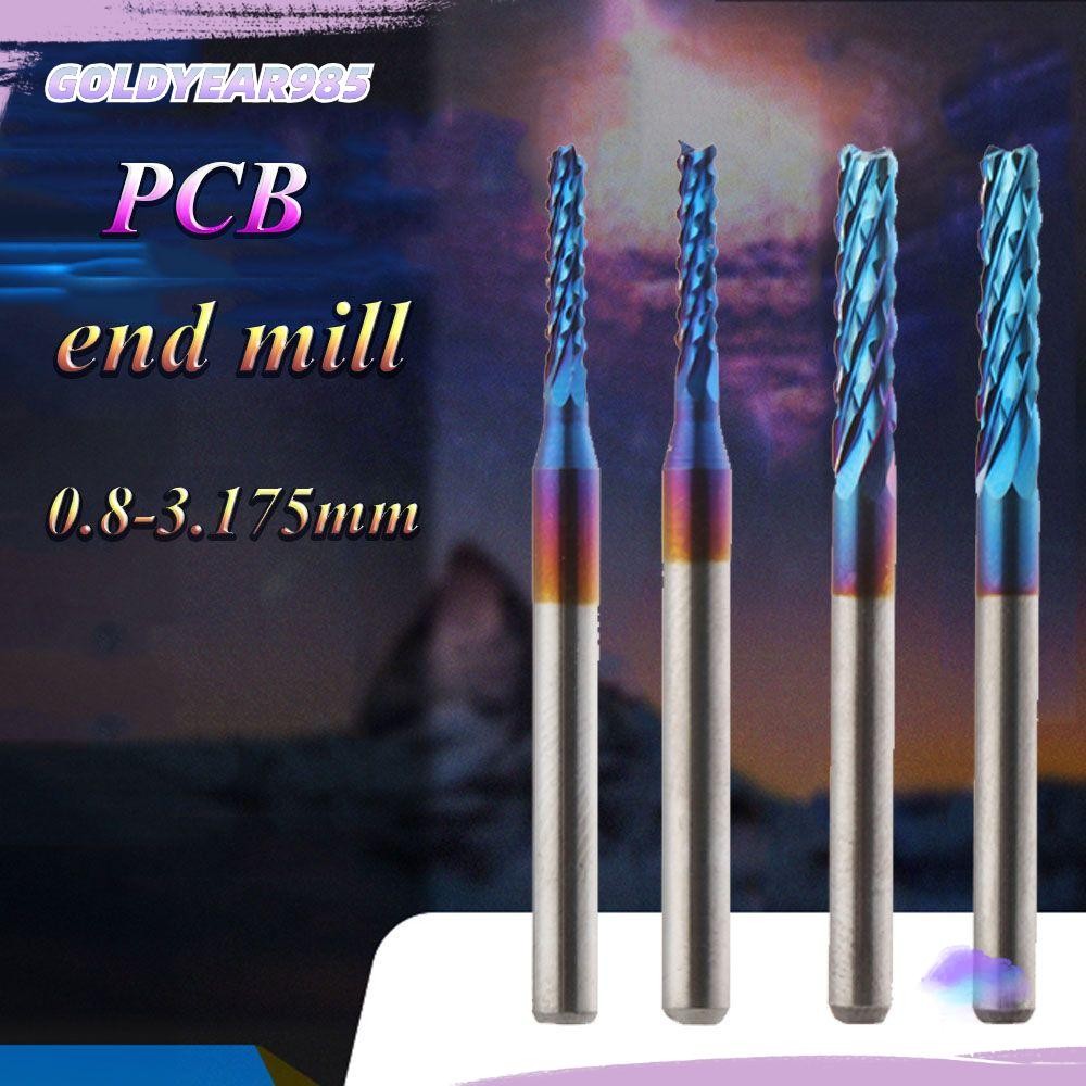 GOLDYEAR985 0.8-3.175 มม. ดอกเอ็นมิลล์ PCB|บด CNC Router Bits เครื่อง ...