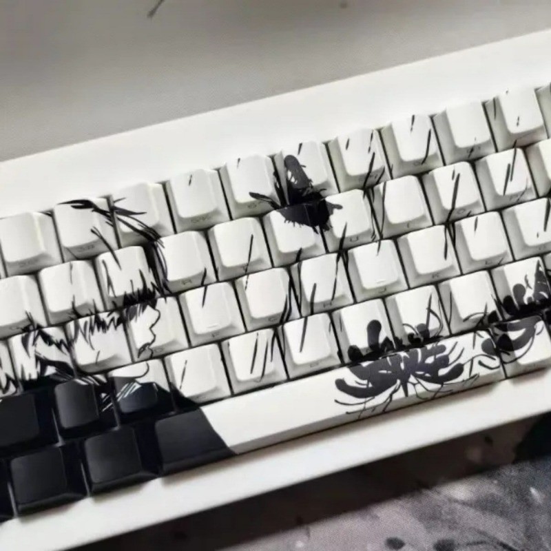 ชุดใหญ่Kaneki Ken Keycap 130 คีย์โปรไฟล์เชอร์รี่ PBT Letter Side ...