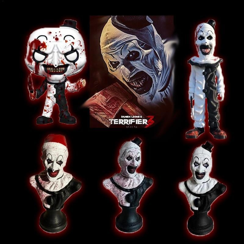 Terrifier Creepy Clown Figurine ภาพยนตร์สยองขวัญรูปรูปปั้นเรซิ่น ...