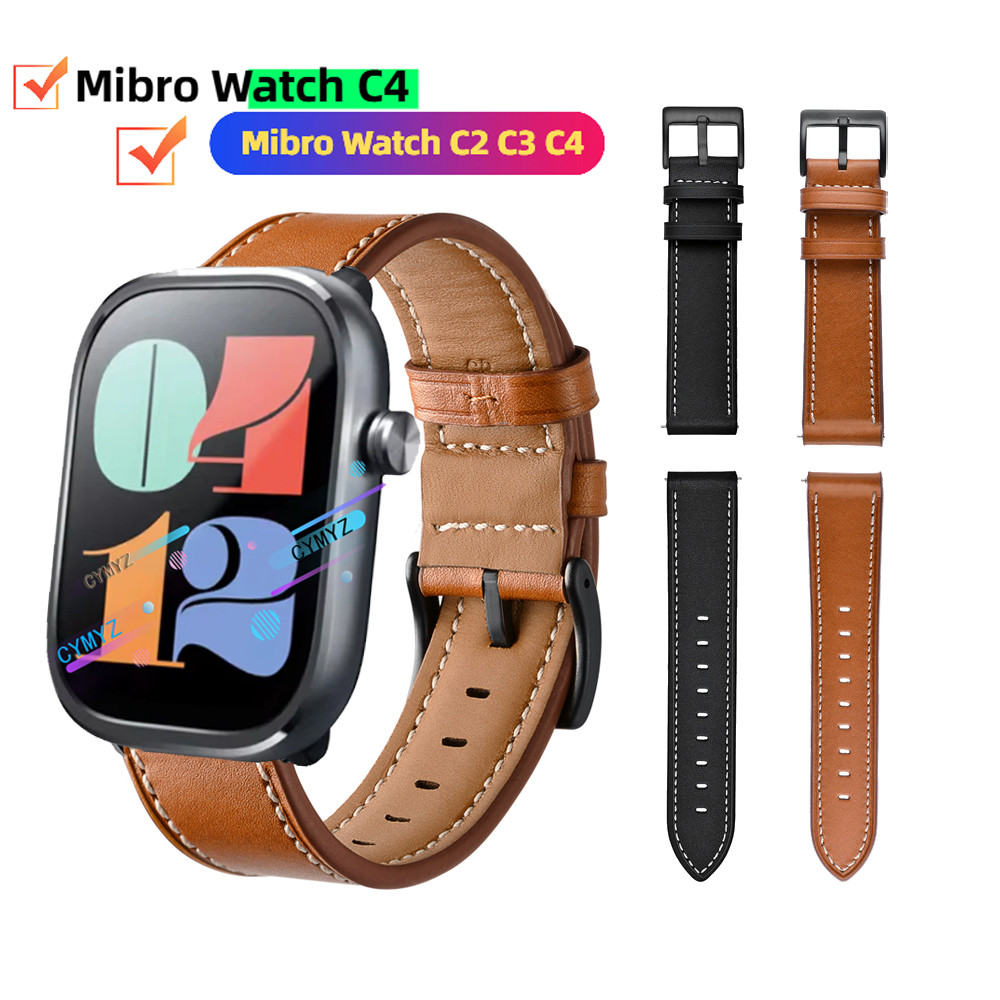 Mibro Watch C4 สายหนัง Mibro Watch C2 C3 C4 strap สายรัดข้อมือกีฬา | Shopee Thailand