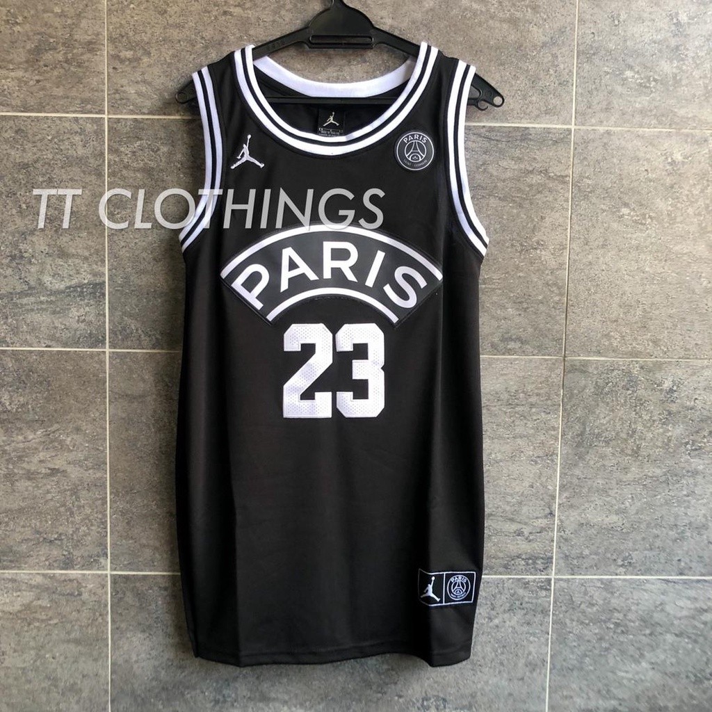 Paris Saint Germain PSG x Michael Jordan Collab สีดําสีขาว #23 เสื้อ ...