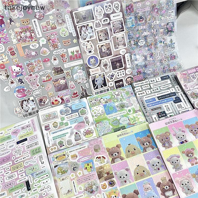 [takejoynew] 10 ชิ้น/52 ชิ้นชุด Y2K สุ่มน่ารัก Glitter เลเซอร์สติกเกอร์สําหรับโทรศัพท์กล้อง ...