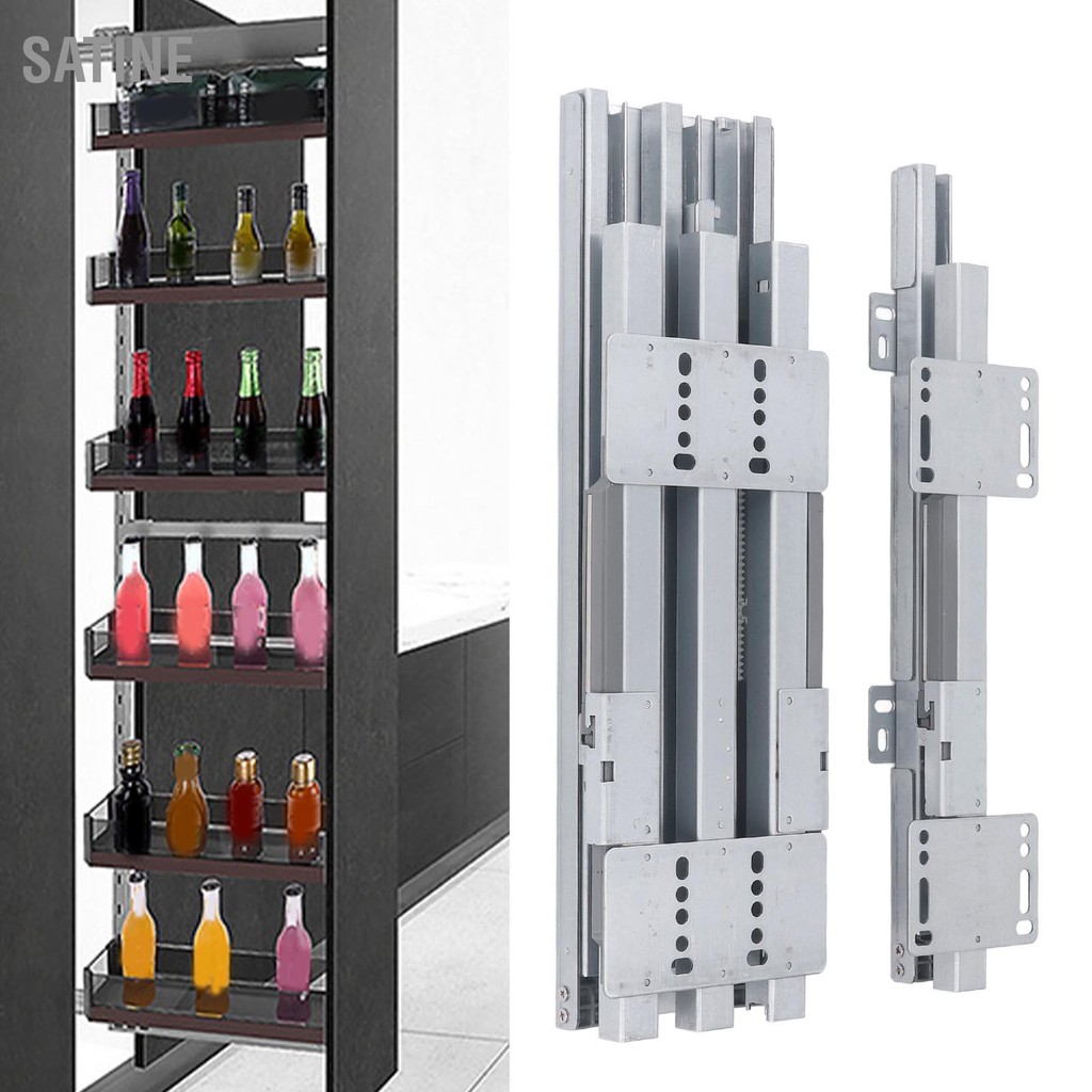 SaTine Drawer Slide Top and Bottom Heavy Duty Rail for Pull Out Kitchen ...
