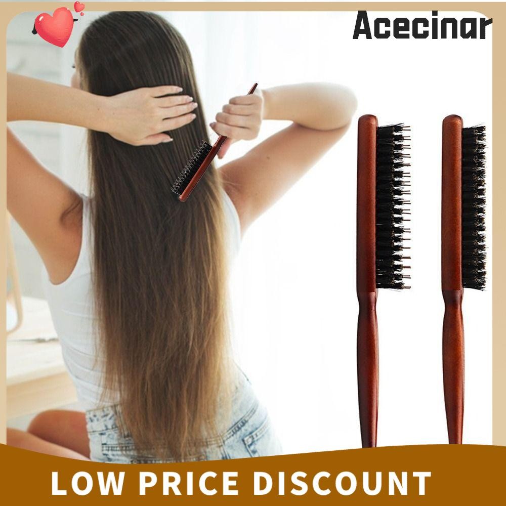 Acecinar หวีหางแหลม ด้ามไม้ หวีตีผมปุยทนทาน หวีขนหมูจอน 3 แถว | Shopee ...