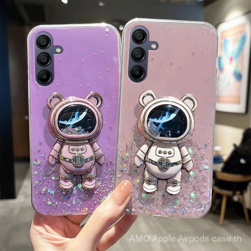สำหรับ Samsung A15 A13 A04E A23 quicksand Bear Bracket เคสโทรศัพท์ A34 ...