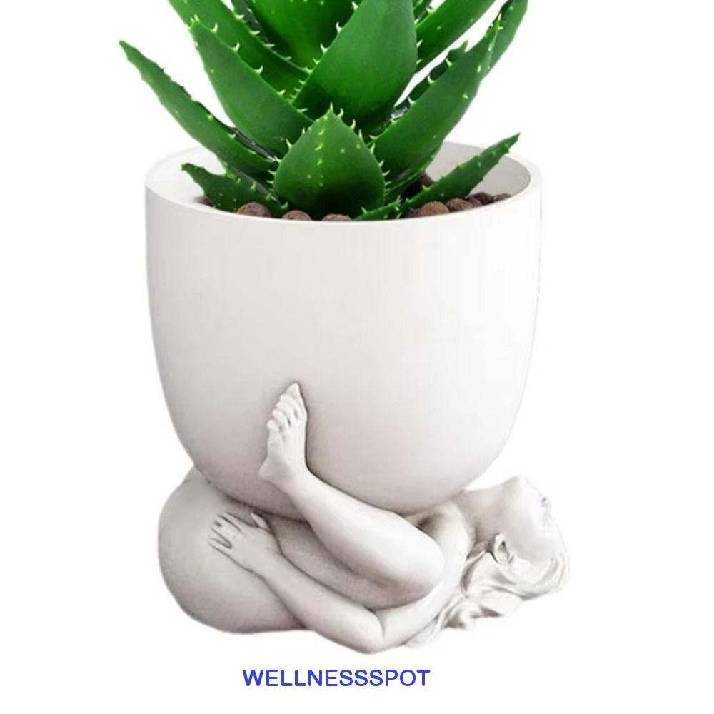 Wellnessspot Art Body กระถางดอกไม้, INS ขนาดเล็กแจกันดอกไม้, ตกแต่งบ้านตลก Boby Art มนุษย์รูปบอน ...