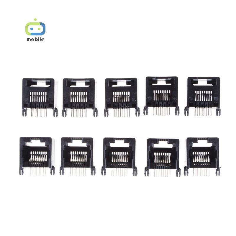 [maygood] 10 ชิ้น Unshielded RJ11 RJ45 8P8C Network Modular PCB ...