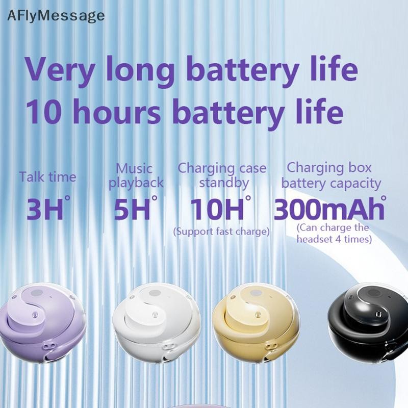 Afl ลูกเล็กมะพร้าว BY01 ไร้สาย 5.3 หูฟังหูแขวนหูฟัง Non In Ear อัจฉริยะ ...