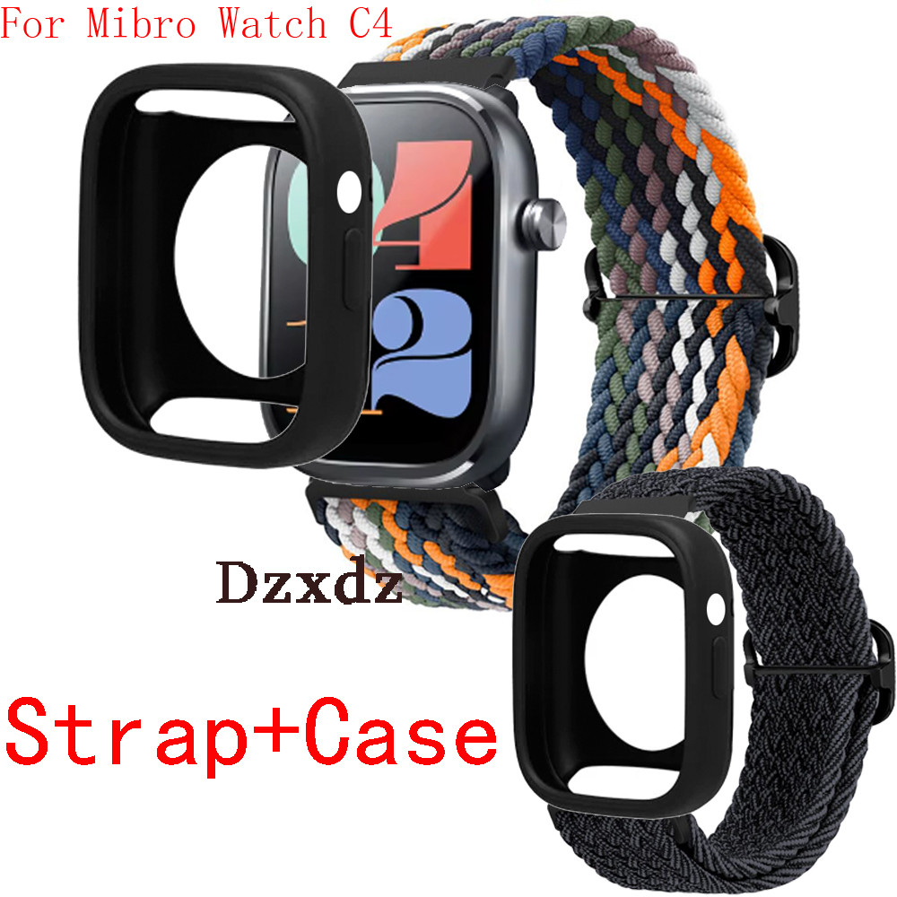 สาย Mibro Watch C4 เคส สําหรับ Mibro Watch C4 สายนาฬิกากรณีป้องกันคลุมทั้งหมด Anti-Fall ไนลอน ...