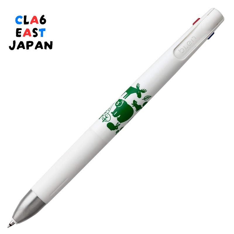Zebra 3-Color Ballpoint Pen Blend 3C 0.5mm Forest Friends B3AS88-W-A ...