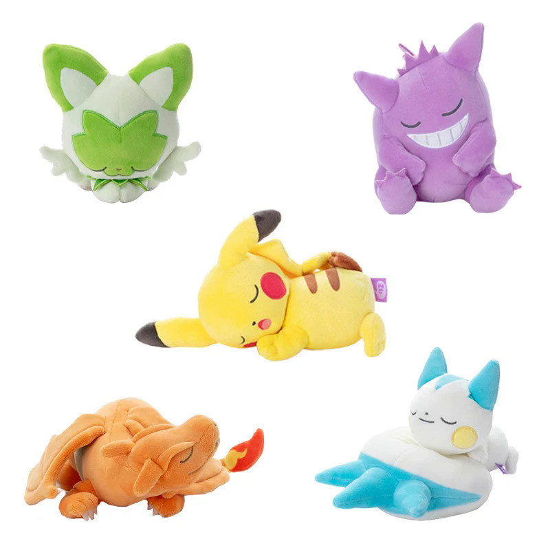 Pokemon Pikachu Sleeping Series Plush Sprigatito Pachirisu Stuffed Doll ...