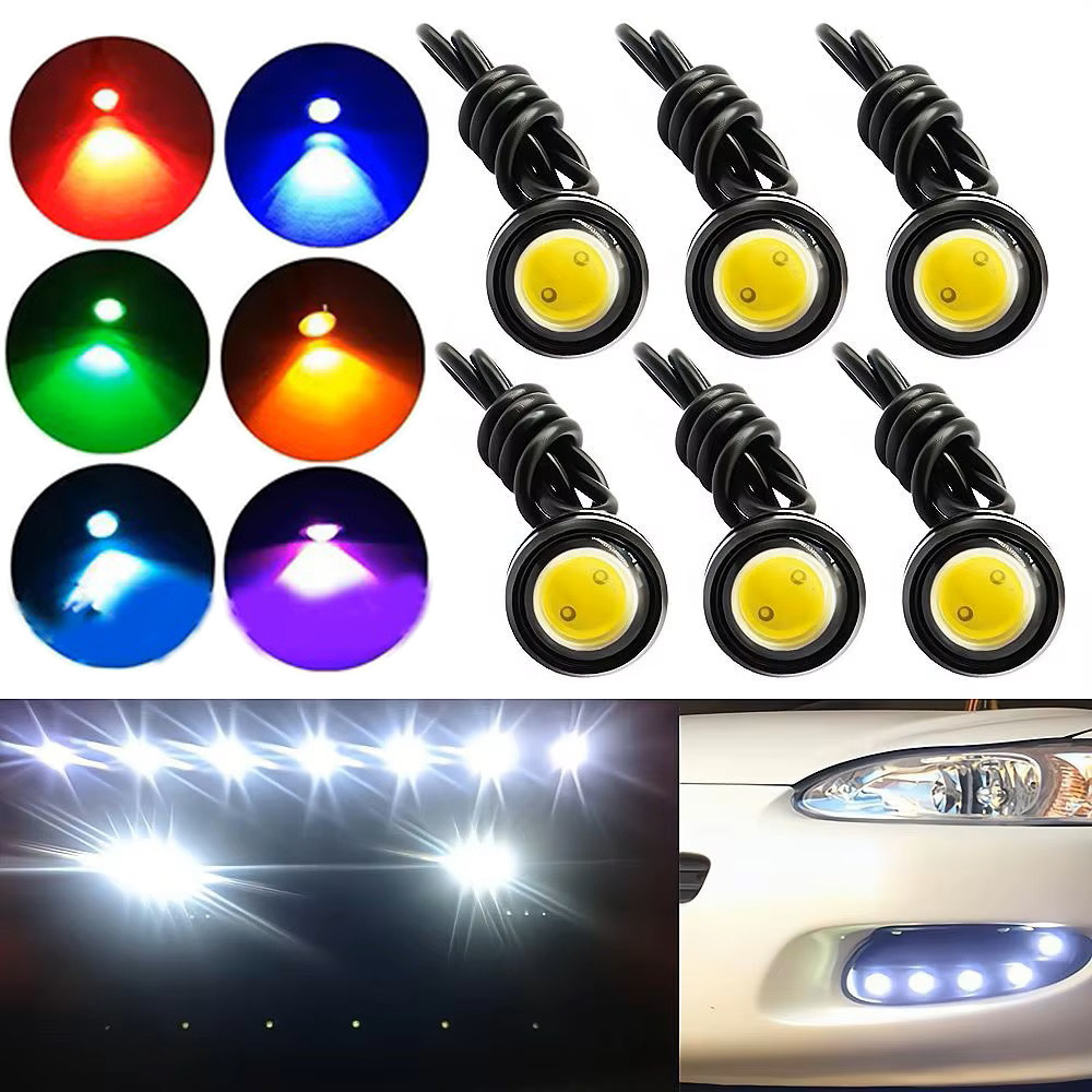18mm รถ Eagle Eye DRL LED ไฟวิ่งกลางวันรถหมอก DRL LED 12V สํารอง ...
