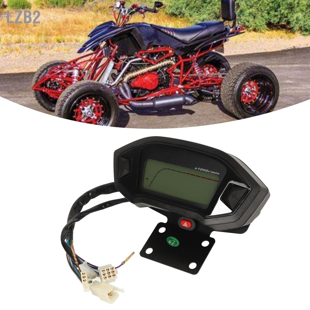 LZB2 Motorcycle Speedometer LCD Digital Tachometer Odometer for 110cc ...