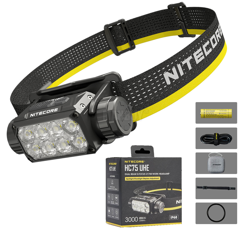 NITECORE HC75 UHE 3000 Lumens สปอตไลท์แบบชาร์จไฟได้ E-focus ปรับไฟฉาย | Shopee Thailand