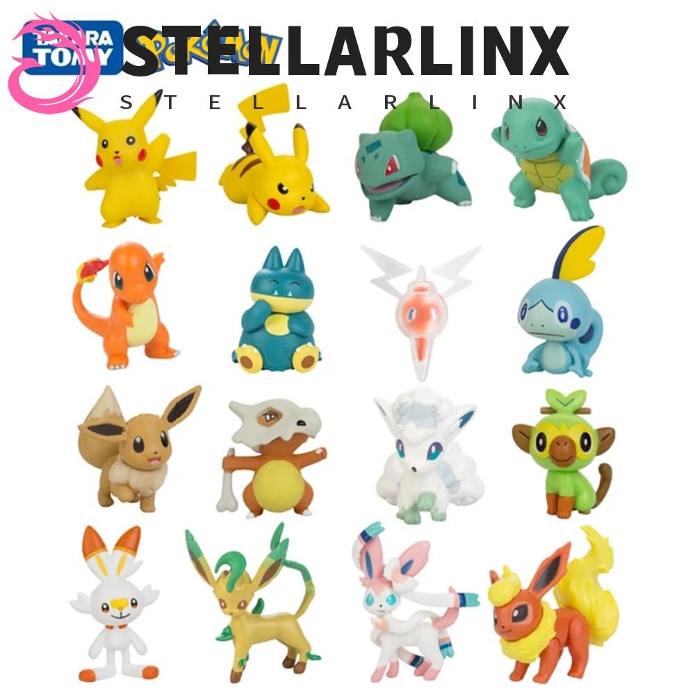 STELLARLINX Pikachu ตัวเลข Litten 3-9 ซม.ตัวเลขตุ๊กตา Squirtle ...
