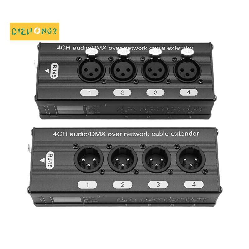 [dizhong2]2PCS 4-Channel 3-Pin XLR Audio และ DMX over Network Cable ...